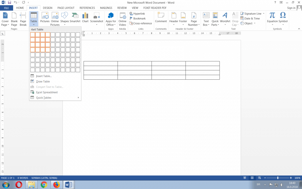 MS Word - rad sa tabelama - AIKU.info